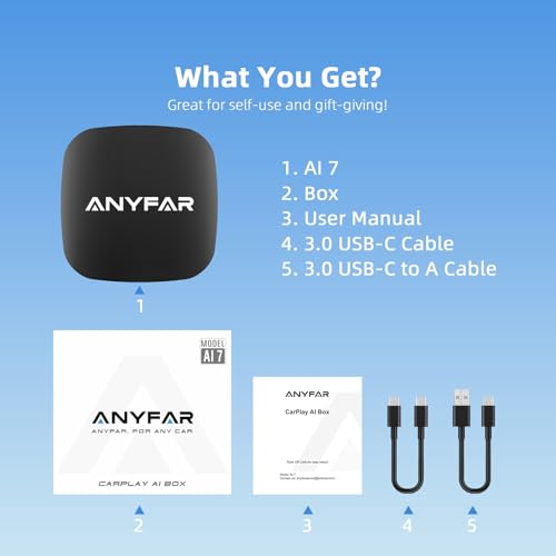 AI 7 Wireless CarPlay Adapter Android Adapter, Car Magic Video Box ...