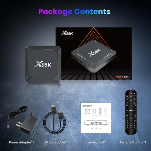Android TV Box 13.0, LEFFOT 2025 X98K 4K Ultra HD Streaming Device For TV, 2GB RAM 16GB ROM ...