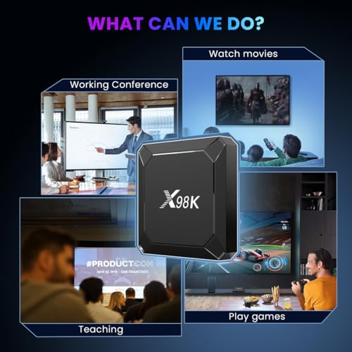 Android TV Box 13.0, LEFFOT 2025 X98K 4K Ultra HD Streaming Device For TV, 2GB RAM 16GB ROM ...
