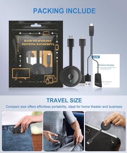 4K Wireless HDMI Display Adapter, SOCLLLife Screen Mirroring Dongle For ...