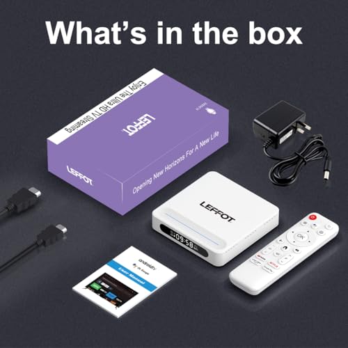 Android 14 TV Box 2025, LEFFOT H618 Plus 4K Ultra HD Streaming Device For TV, 2GB RAM + 16GB ROM ...