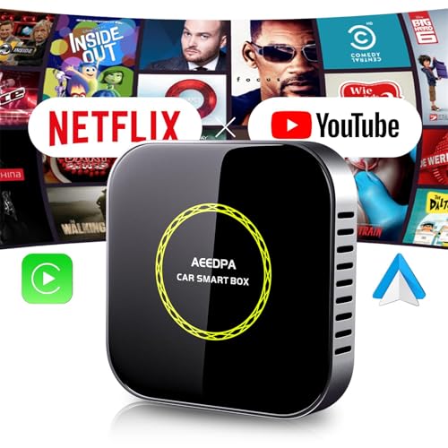Aeedpa Netflix CarPlay Adapter Ai Box, 8GB 128GB, 3 In1 Car Video ...