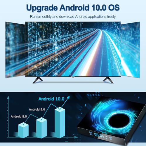 Android TV Box 10.0 4GB RAM 64GB ROM, Android Box 2025 Support 6K 4K ...