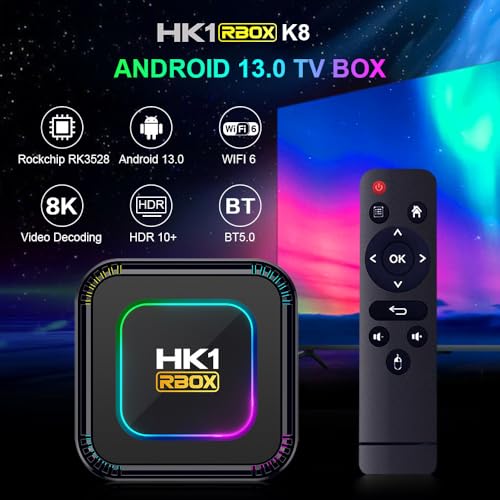 TV Box, Hk1 Rbox K8 Android 13.0 Smart Box Emmc RK3528 Quad-Core 64Bit ...